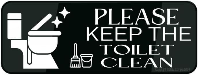 Acrylic Sign For Wall Please Keep The Toilet Clean Sign Durable, Long ...