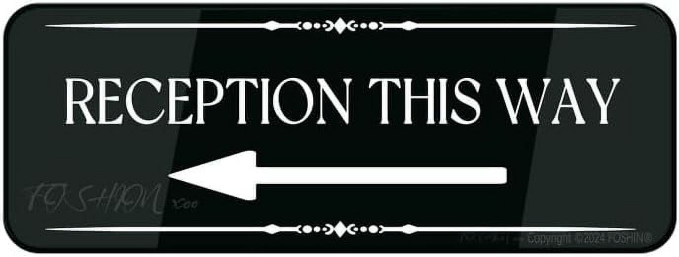 Acrylic Sign For Wall Reception This Way Left Arrow Wall Or Door Sign ...
