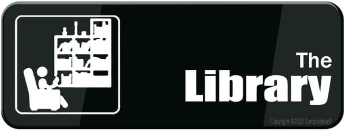 Acrylic Sign For Wallthe Library Sign Room Decor, Indoor & Outdoor ...