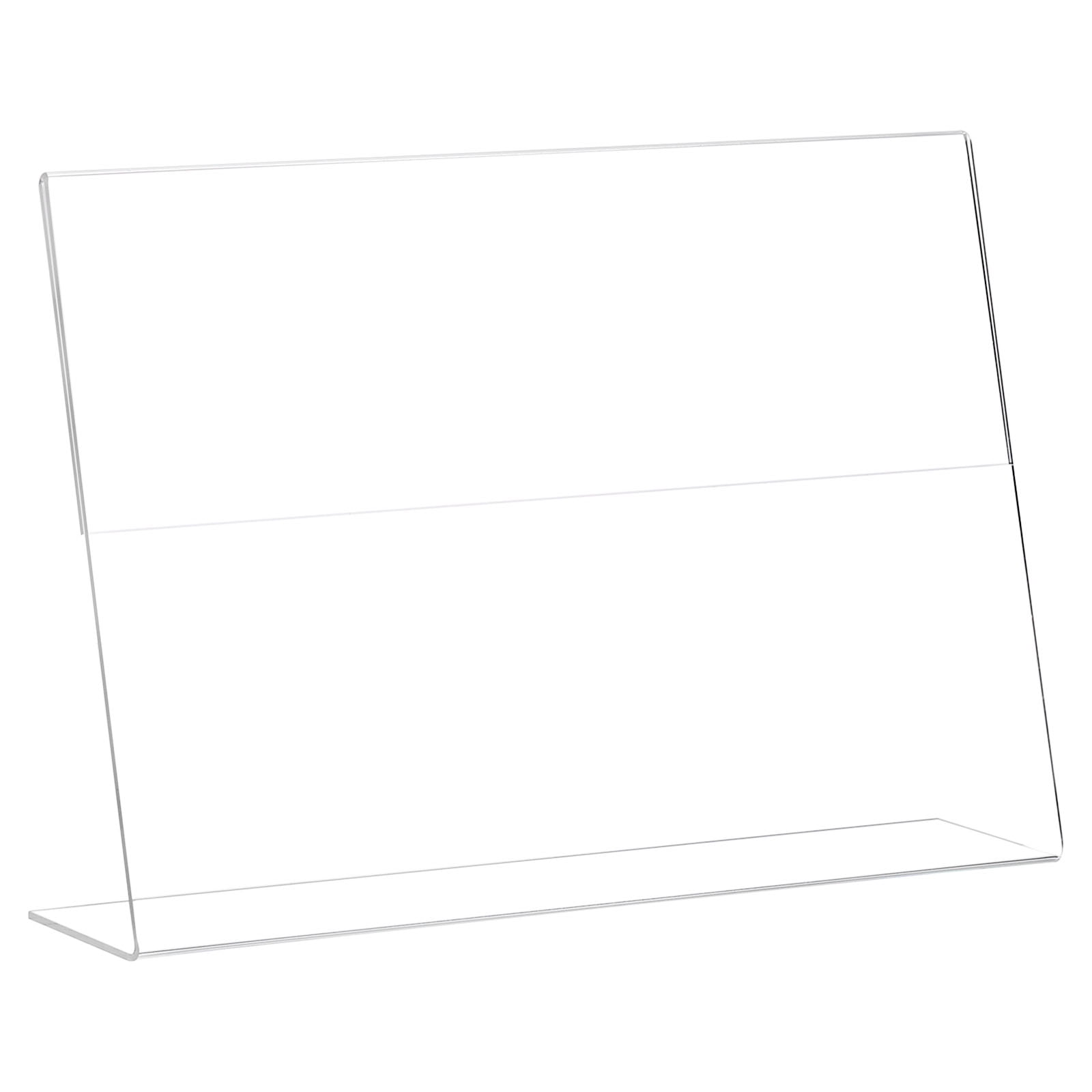 Acrylic Sign Holder 12 Pack, 8.5x11 Inches L Shaped Horizontal Stand ...
