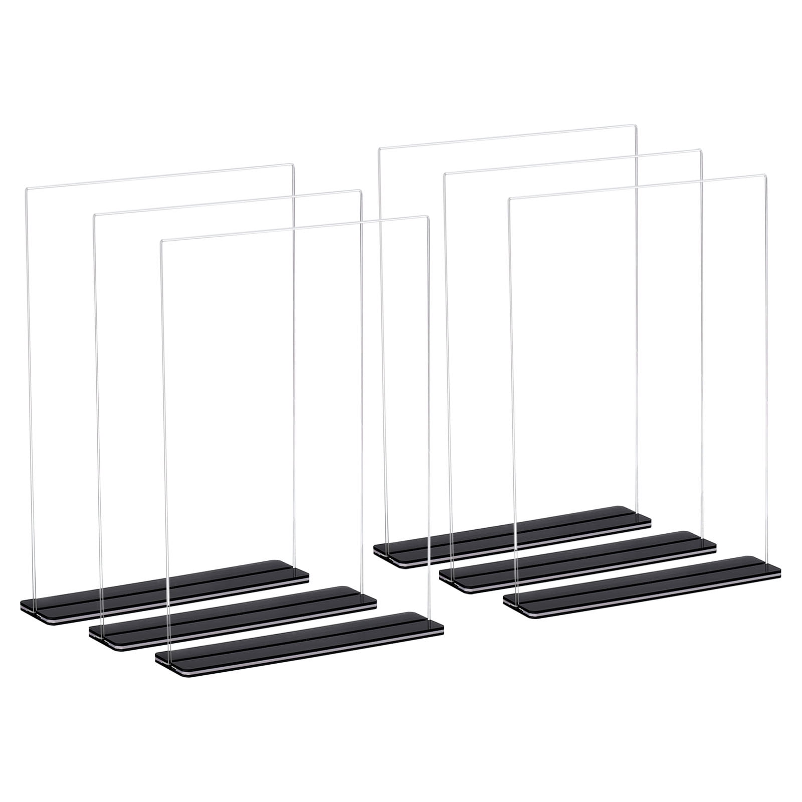Acrylic Sign Holder 6 Pack, 8.5x11 Inches T Shaped Menu Display Stand ...