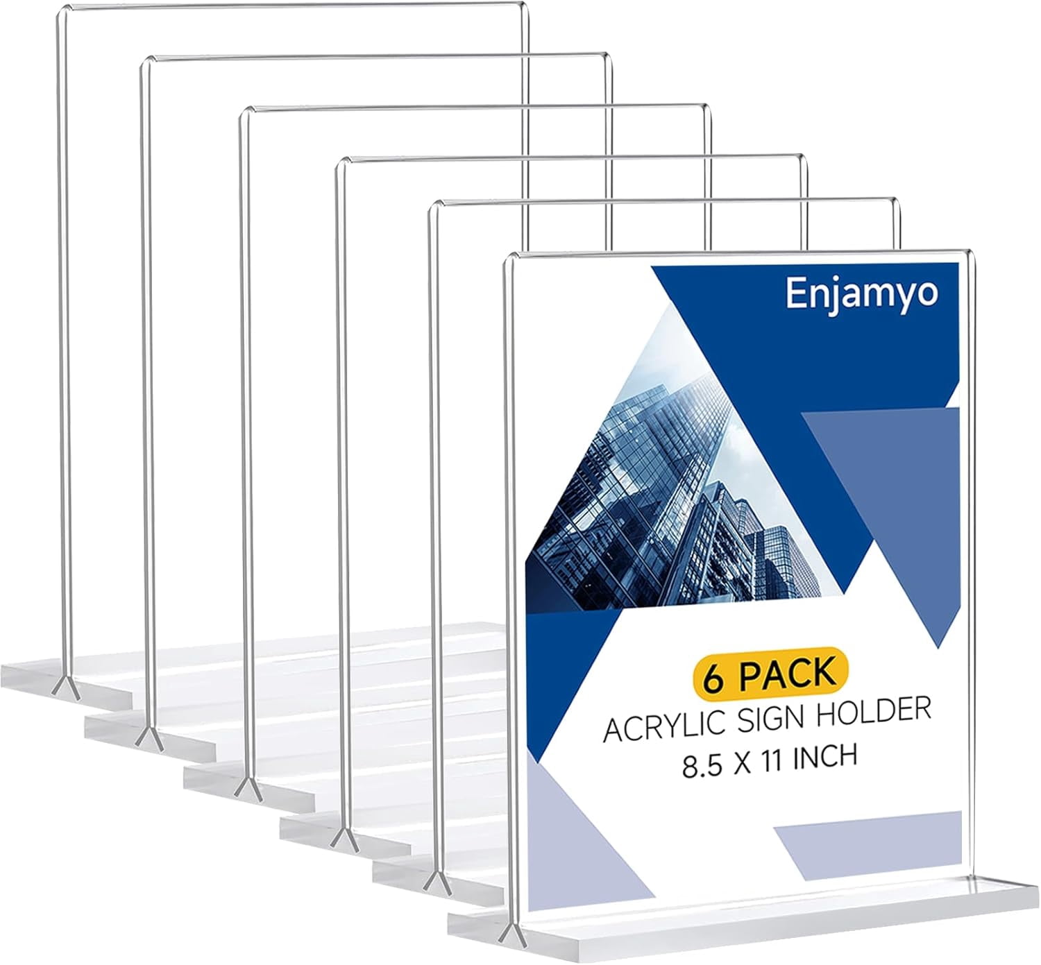 Acrylic Sign Holder 8.5 x 11,Vertical Double-Sided Acrylic Stands for ...