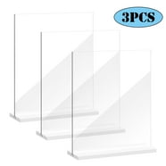 Fabulas Tabletop Acrylic Sign Holder 8.5 x 11, Clear Plastic Paper ...