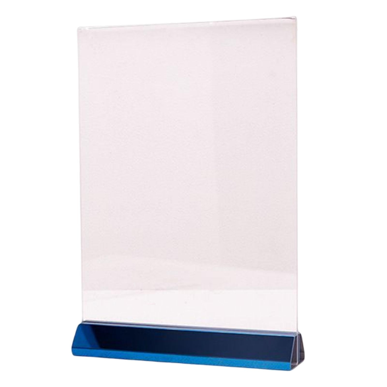 Acrylic Sign Holder Display Stand Vertical Paper Card Holder Poster ...
