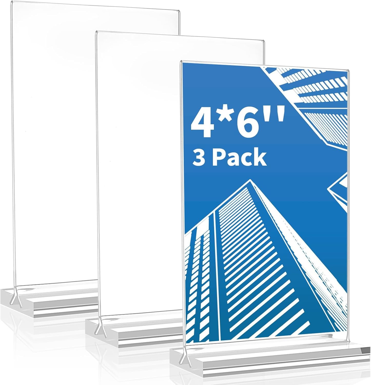Acrylic Sign Holder,Sign Holders Vertical , Double Sided Display Clear ...