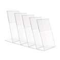 Acrylic Sign Holder Stand L-Shape Table Card Display Rectangle Clear 9 ...