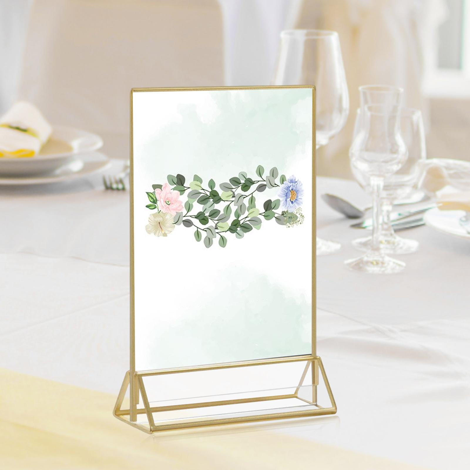 Acrylic Sign Holder, Tabletop Menu Display Stand, Poster Holder for ...