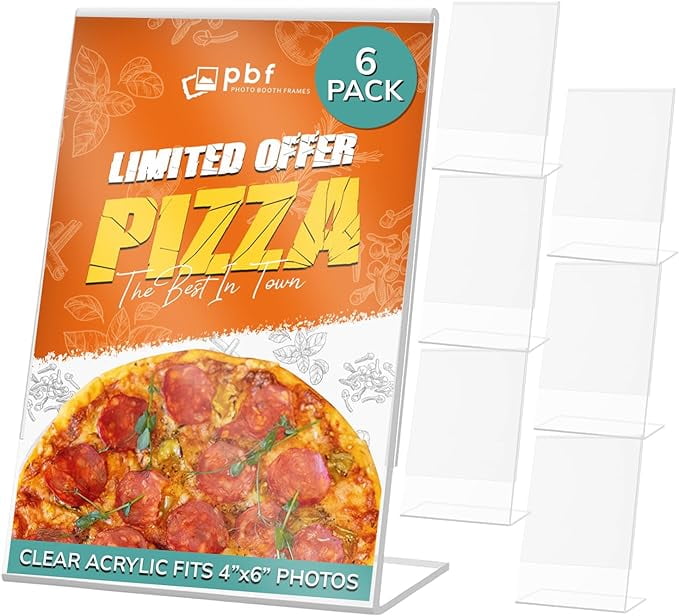 Acrylic Sign Holder | Vertical Stand Up Slanted Sign Holder | Acrylic ...