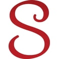 Acrylic Sign Letter, Plastic Blank S Script, 6'' Tall Transparent Red ...