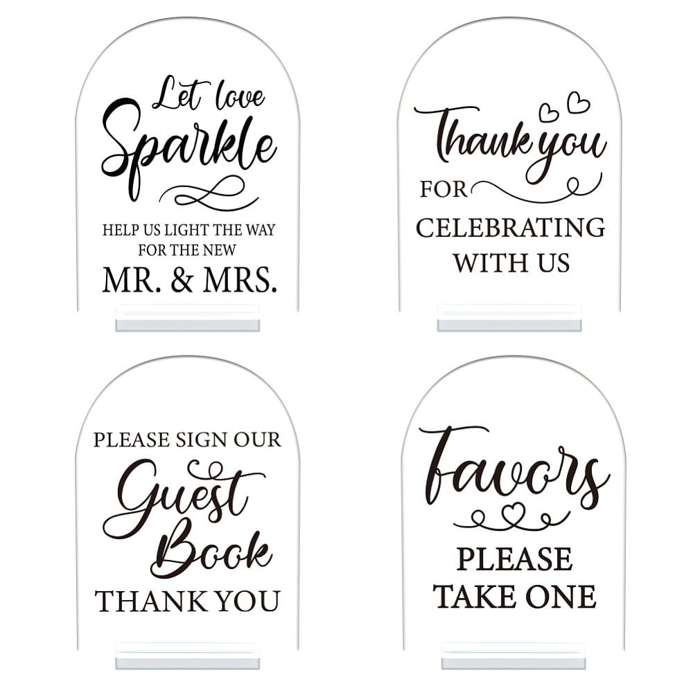 Acrylic Sign Table Number Holder For Wedding Seat Reservation ...