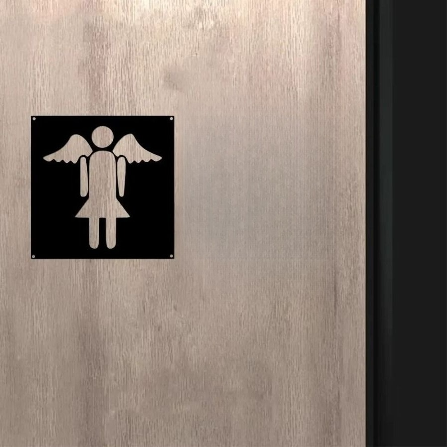 Acrylic Sign WC for Disabled and Restroom Black Door Sign Bathroom ...