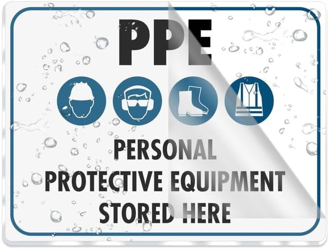 Acrylic Sign For Wall Ppe Personal Protective Equipment Stored Here ...
