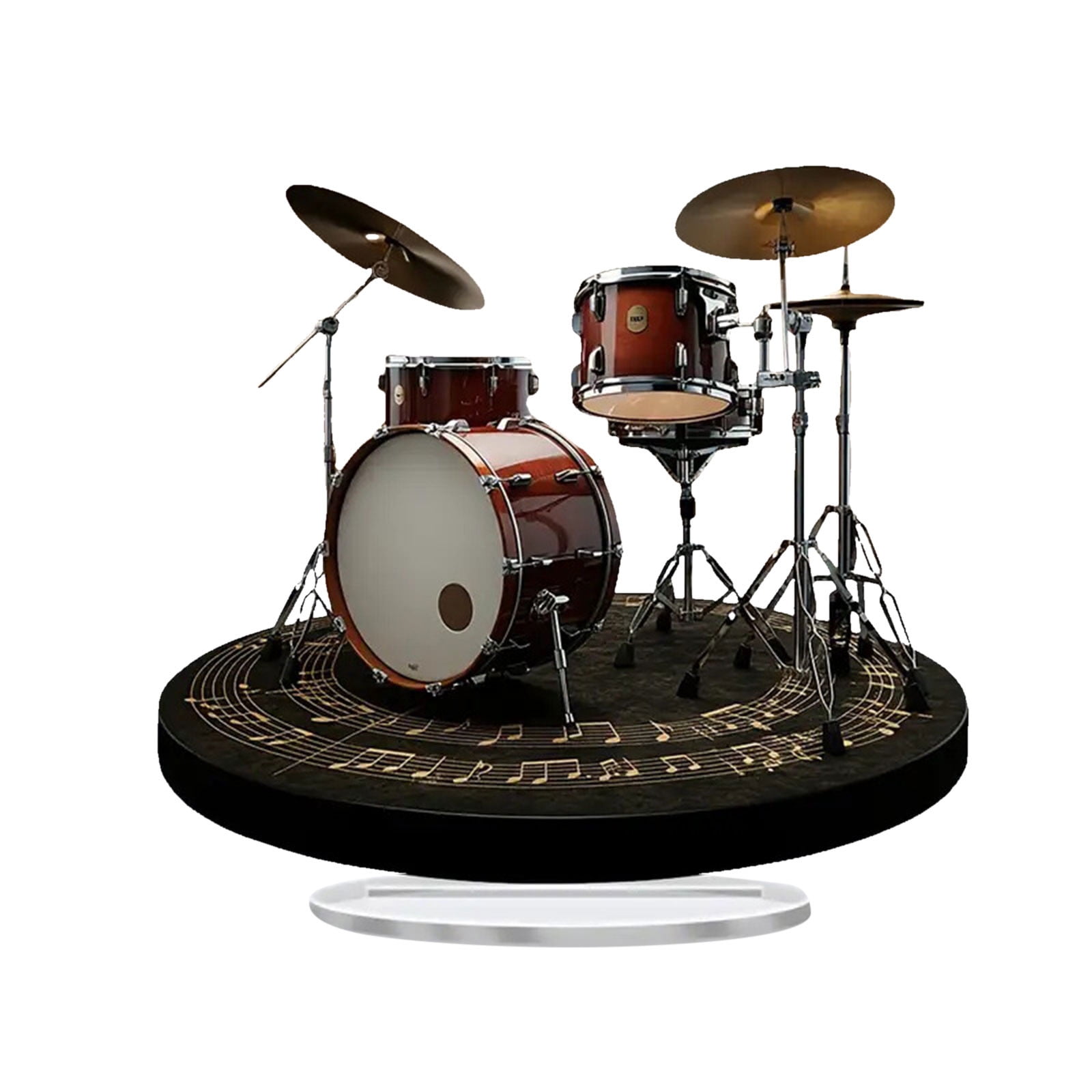 Acrylic Signs Creative Drum Stand Desktop Statue Idea Gift for Shelves Window Sills Table Spring ...