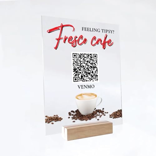 Acrylic Small Business Sign - Personalized QR Sign Shop Decor Business ...
