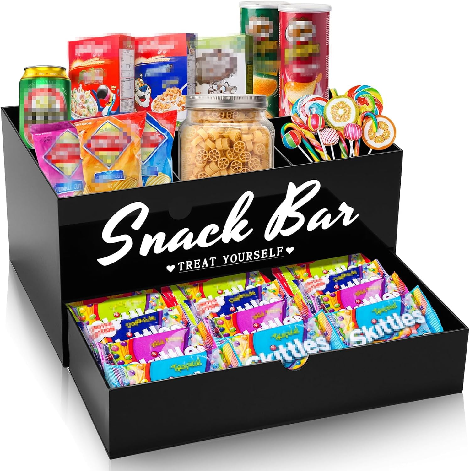 Acrylic Snack Organizer for Countertop, Snack Organizer with Drawer ...