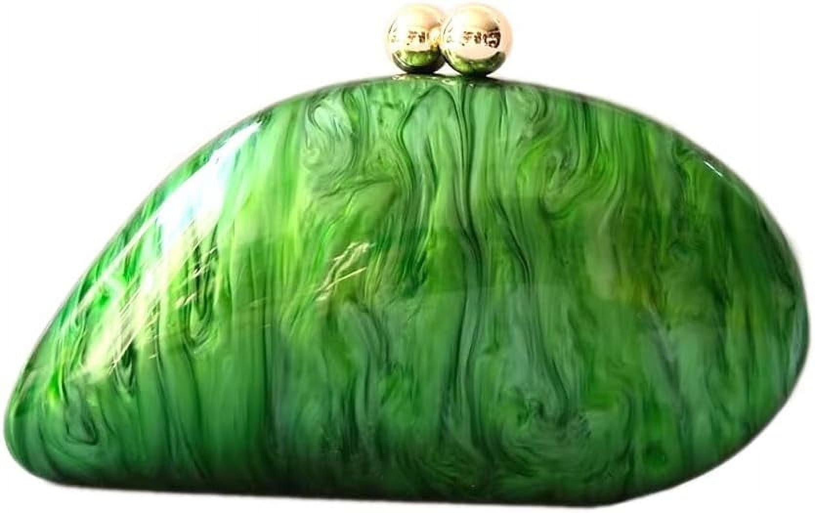 Acrylic Snail Shaped Bag Luxury Marble Clutch Evening Purses for Women ...