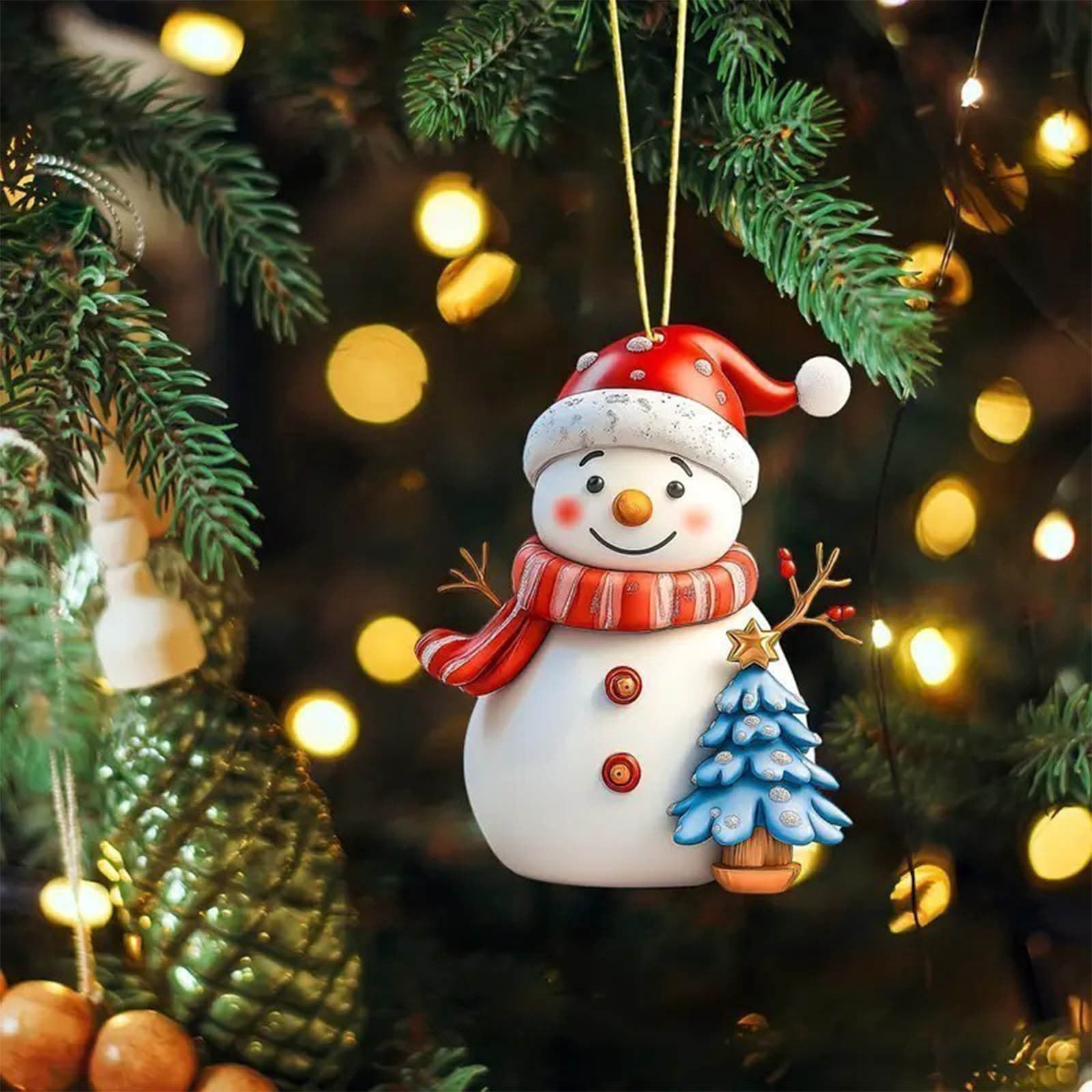 Acrylic Snowman Pendant under $5! Bzdzmqm Christmas Acrylic Snowman ...