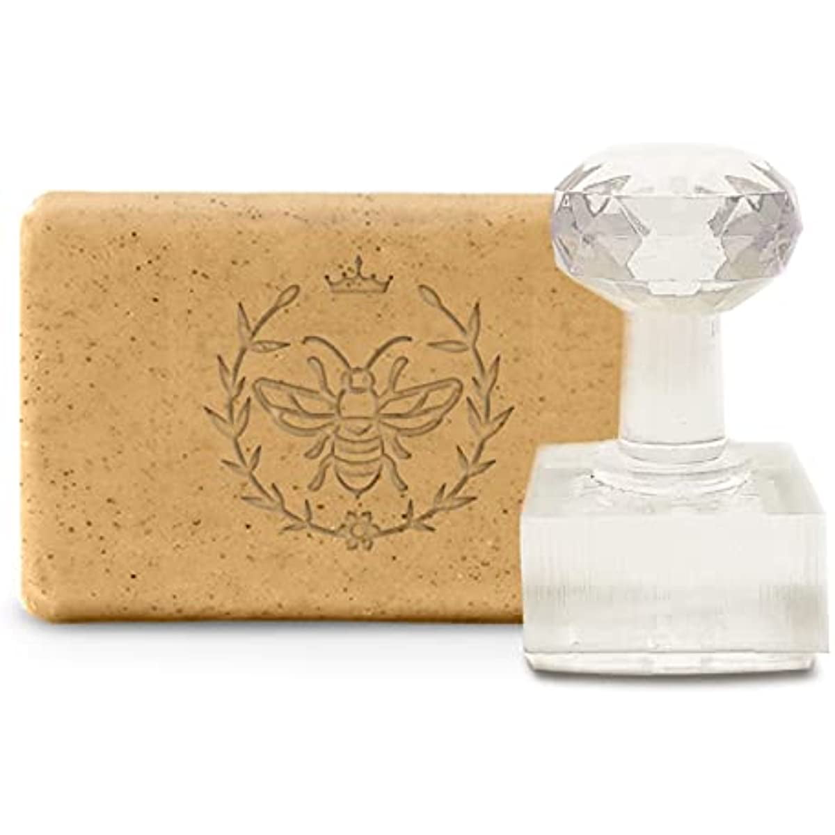 Acrylic Soap Stamp Bee Handmade Soap Stamp with Handle 5.5" Soap ...