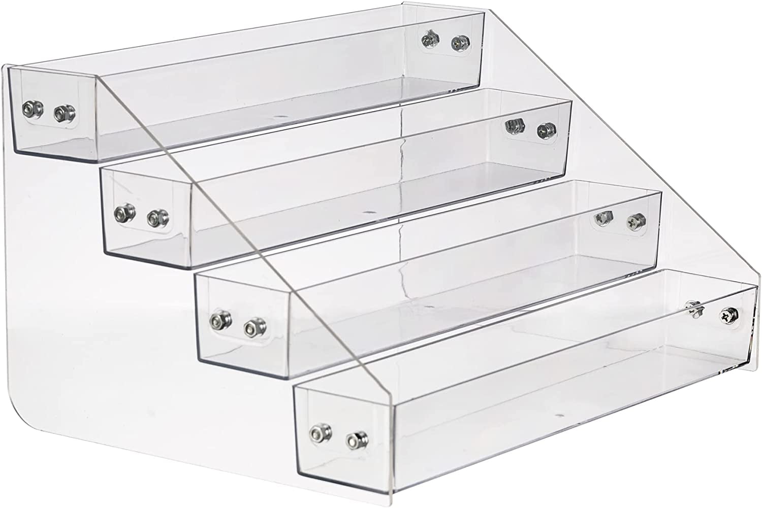 Acrylic Spice Rack, Tiered Spice Rack Shelf Seasoning Organizer for ...