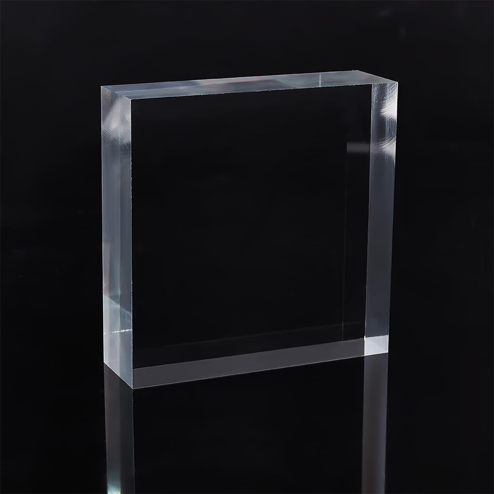Acrylic Square Display Block Clear Polished Acrylic Cube 3" x3" x1 ...