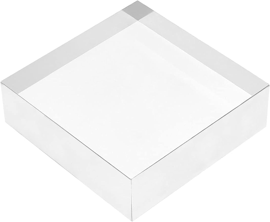 Acrylic Square Display Block Clear Polished Acrylic Cube Jewelry ...