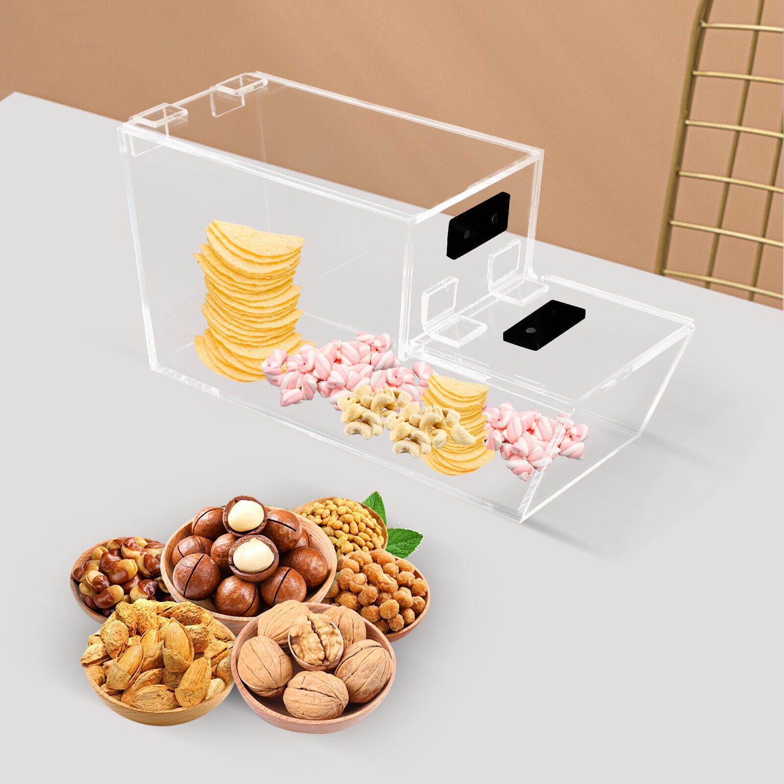 Acrylic Stackable Candy Bin Bulk Transparent Cube Cereal Topping ...