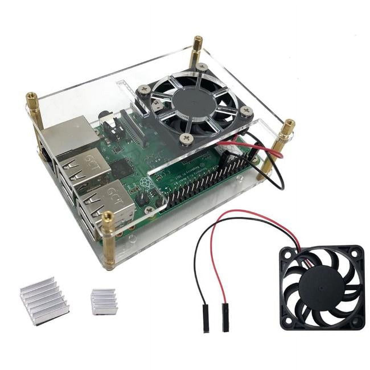 Acrylic Stackable Raspberry Pi Case with Fan-Model B B Plus & Zero - Walmart.com