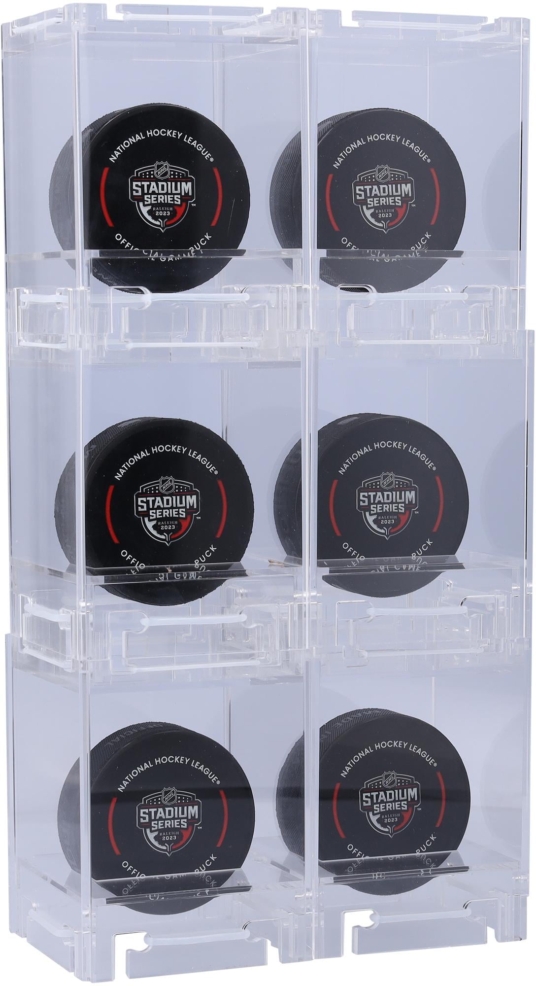 Acrylic Stackable and Collapsible Six Hockey Puck Display Cases ...