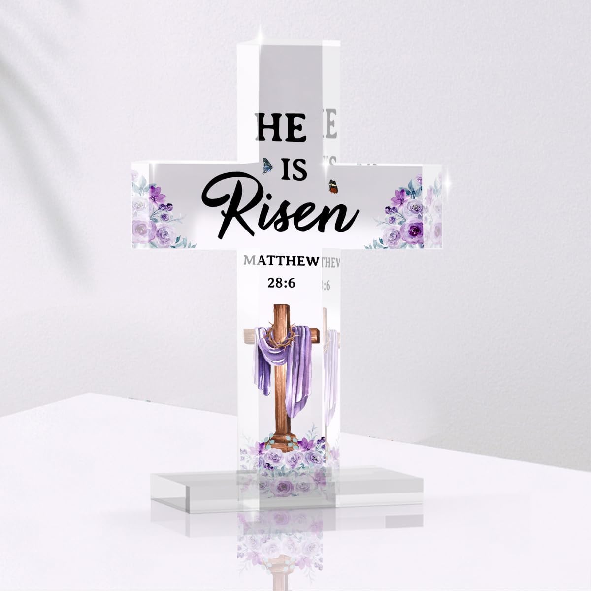 "Acrylic Standing Cross, Easter Decor Christian Religious Gifts with ...