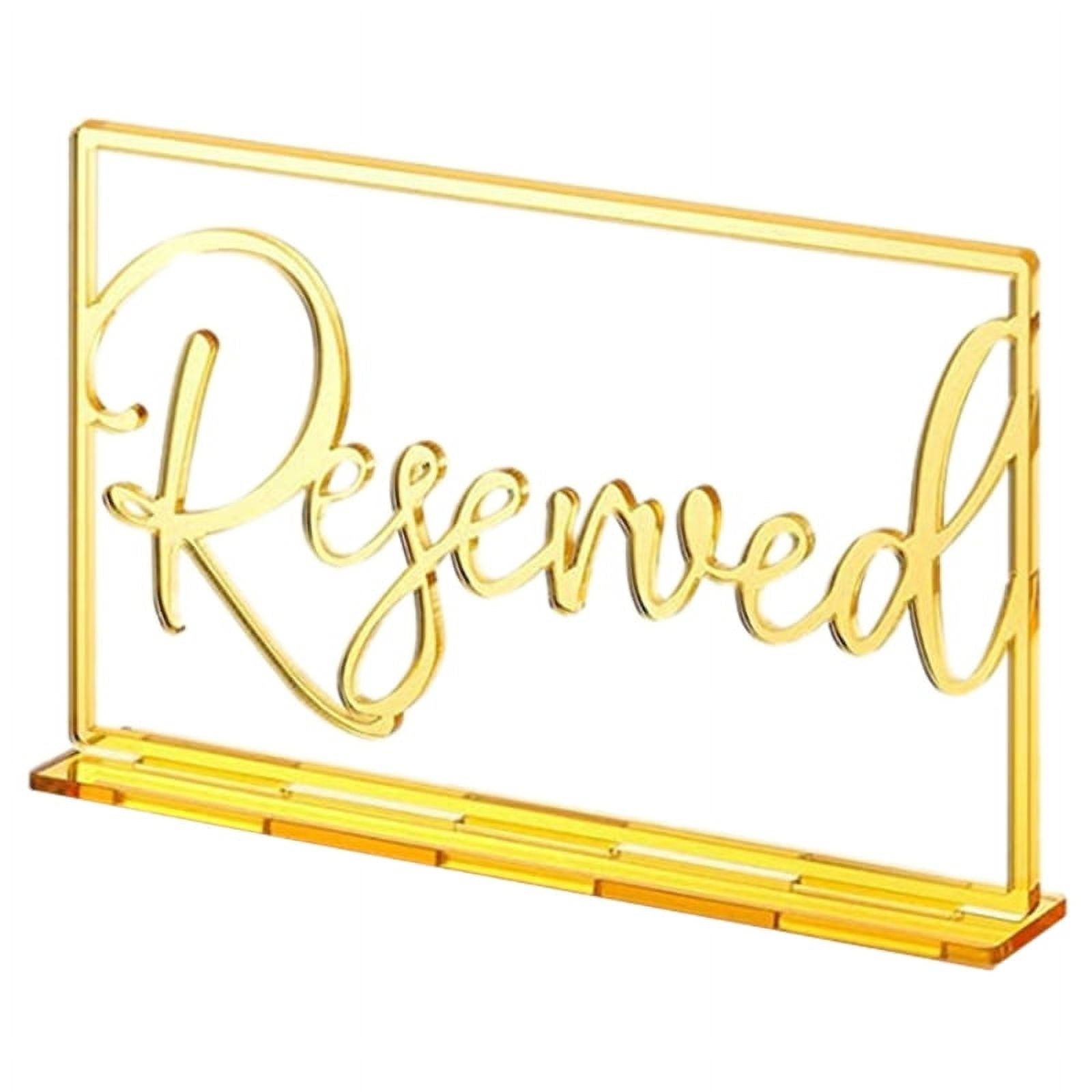 Acrylic Standing Reserved Signs Great for Restaurant Business and ...