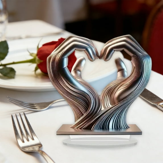 Acrylic Standing Signboard Romantic Wedding Couple Heart Ornament Home ...