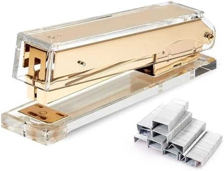 Acrylic Stapler – Aesthetic & Durable Silver Desk Staple for Modern ...