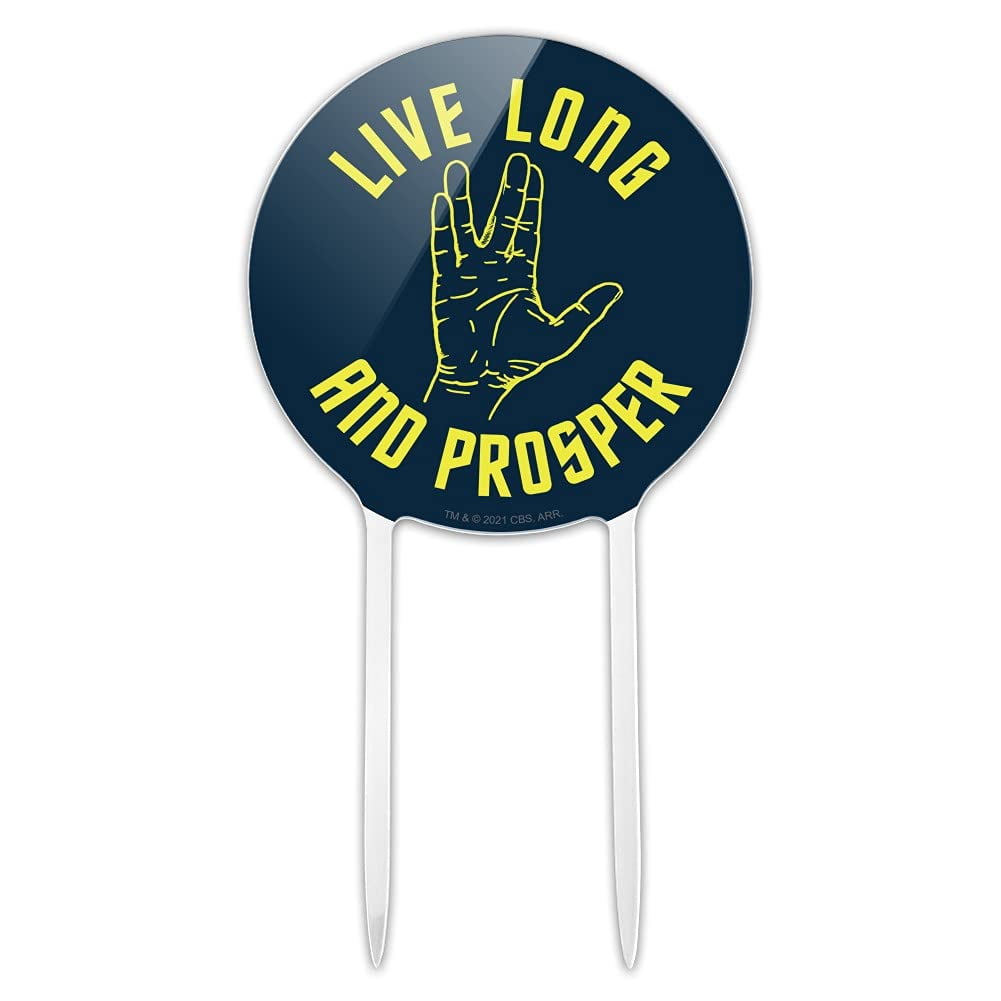 Acrylic Star Trek SCH4 Live Long and Prosper Cake Topper Party ...