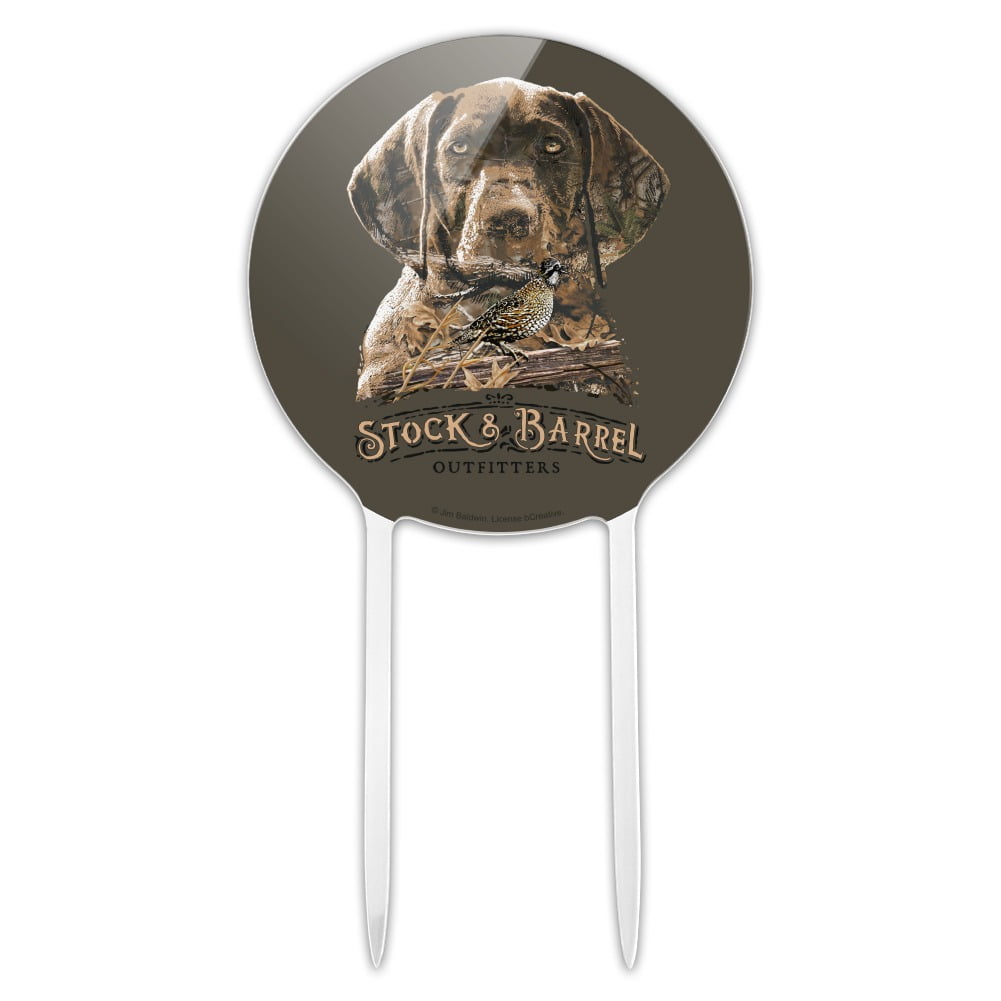 Acrylic Stock and Barrel Outfitters Pointer Dog Quail Hunting Cake ...