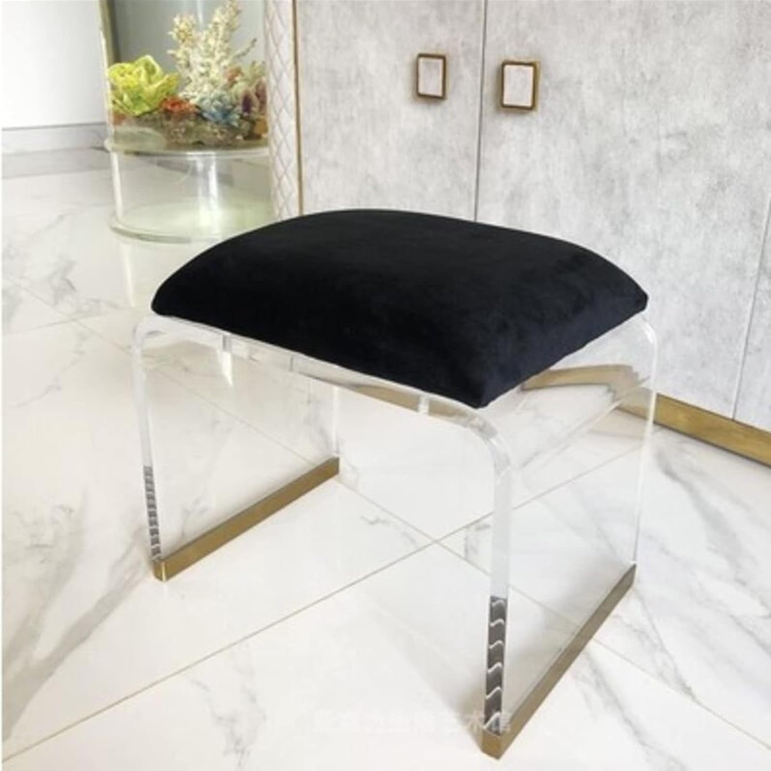 Acrylic Stool Modern Style Chair Acrylic End Creative Bedroom Stool ...