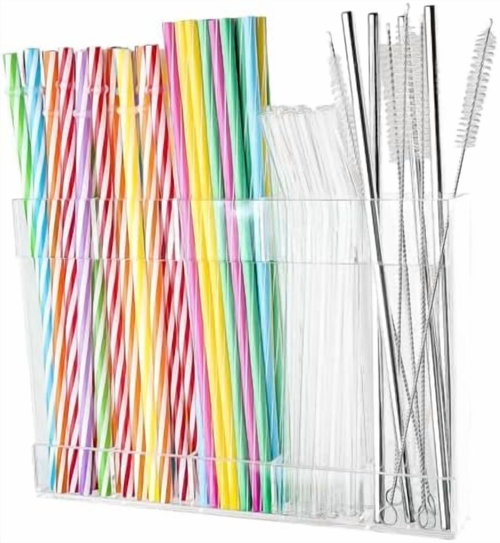 Acrylic Straw Holder For Cabinet Door 10" x 7.8", Reusable Tumbler ...