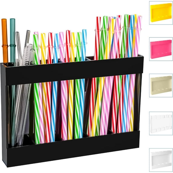 Acrylic Straw Holder for Cabinet Door - Reusable Tumbler Straw ...