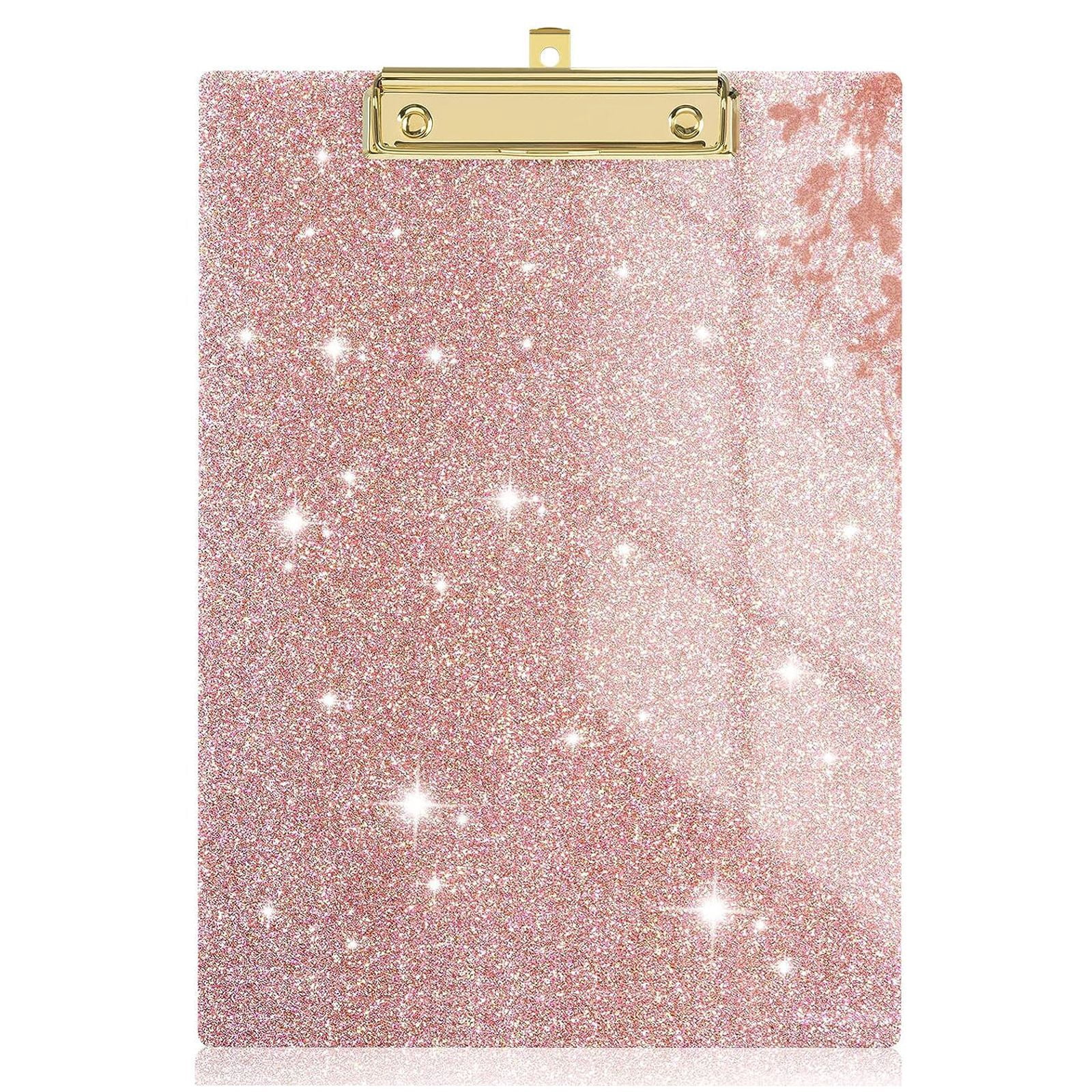 Acrylic Stylish Glitter Clipboards, Sparkly Board With Low Profile Gold ...