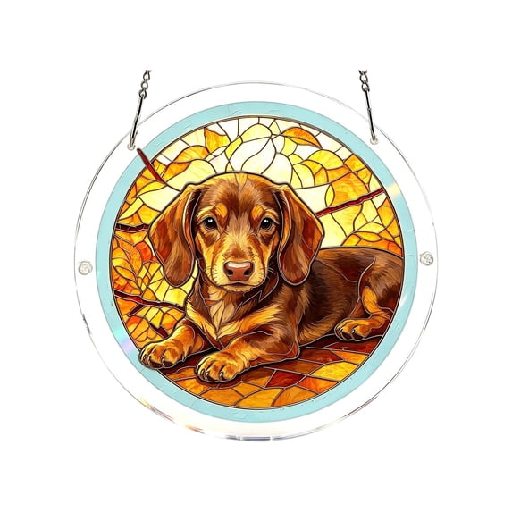 Acrylic Sun Catcher Hanging Ornament with Floral Pattern for Window ...