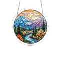 Acrylic Sun Catcher Puzzle Hanging Decor Round Wall Art for Home Window ...