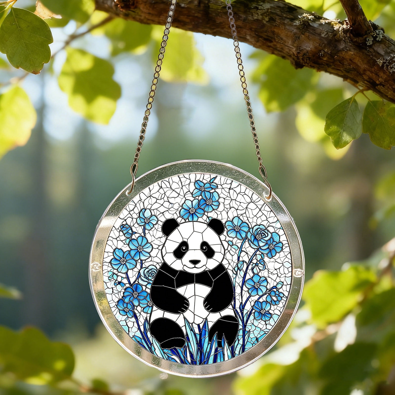 Acrylic Sun Catcher Window Hanging Butterfly Pattern Stained Glass ...
