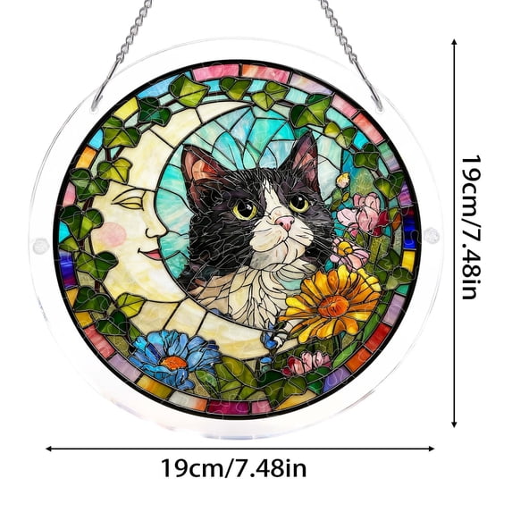 Acrylic Sun Catcher Window Hanging – Vibrant Double-Sided Stained Glass ...