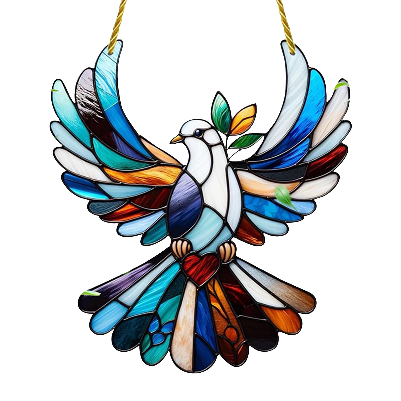 Acrylic Suncatcher Hummingbird Ornament - Stained Glass Style, Colorful ...