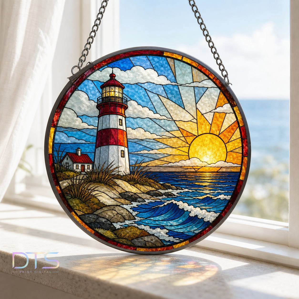 Acrylic Suncatcher Lighthouse , Coastal Home Decor, Ocean Lighthouse ...