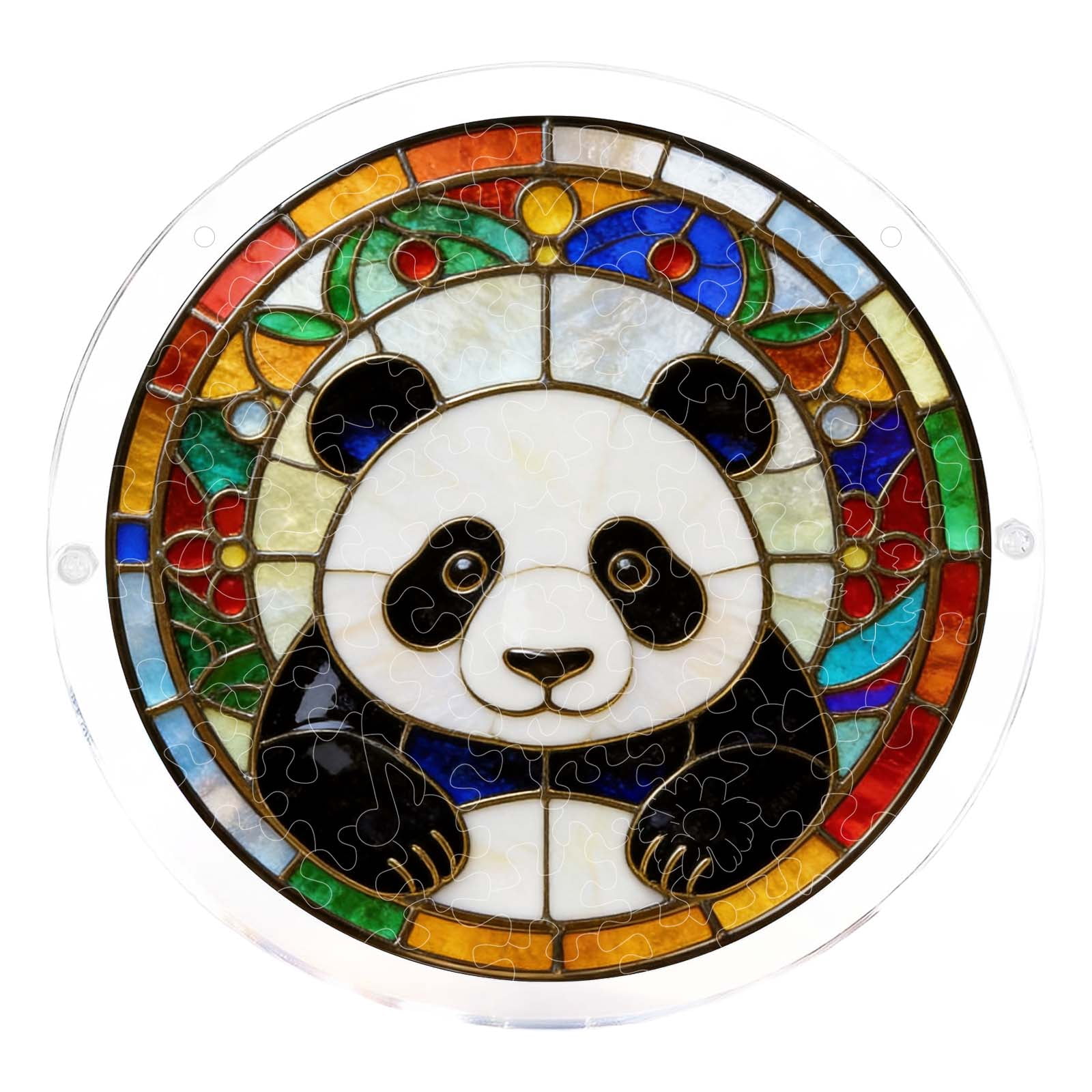 Acrylic Suncatcher Puzzle, 83 Pieces 7.39" Window Hanging Panel ...