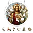 Acrylic Suncatcher Puzzle Circular Puzzle Ornament With Metal Hanging ...