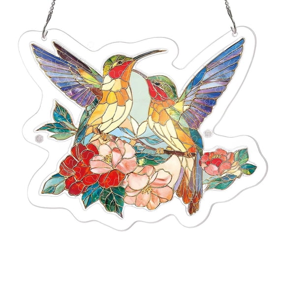 Acrylic Puzzle Window Hanging, Vibrant Floral Suncatcher Hanging Decor ...