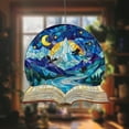 Acrylic Suncatcher Window Hanging 6-12 Inch Night Sky Dragon Book Lover ...
