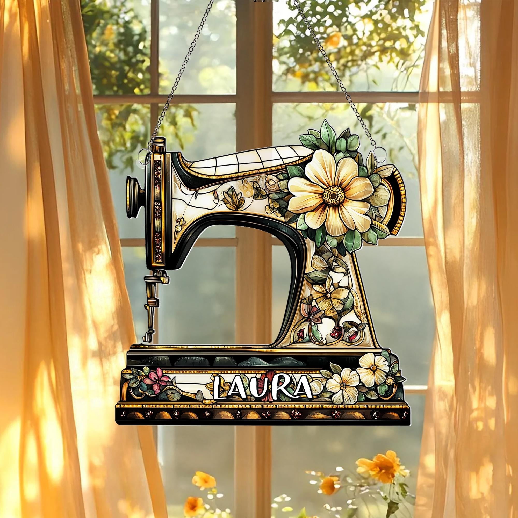 Acrylic Suncatcher Window Hanging 6-12 Inch Sewing Machine Custom ...