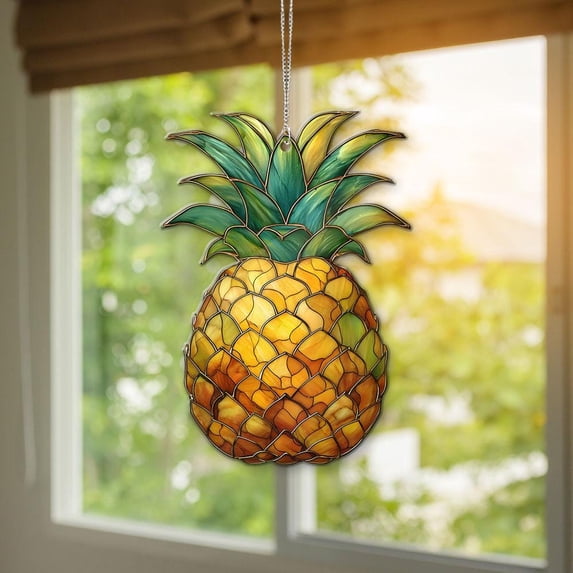 Acrylic Suncatcher Window Hanging 6-12 Inch Tropical Pineapple Summer ...